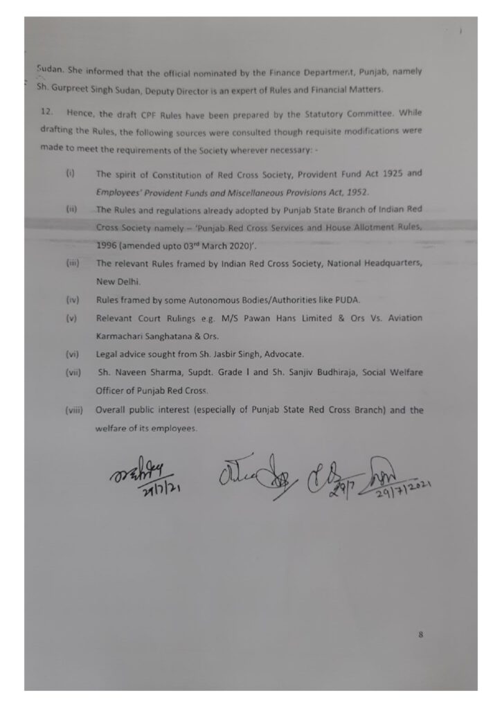 CPF RULES 2021 | Punjab Redcross Chandigarh