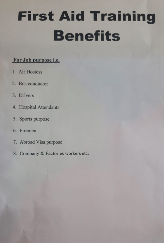 FIRST AID TRAININGS | Punjab Redcross Chandigarh